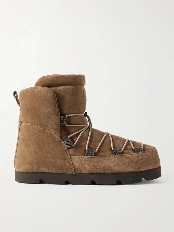 Brunello Cucinelli Padded Suede Boots