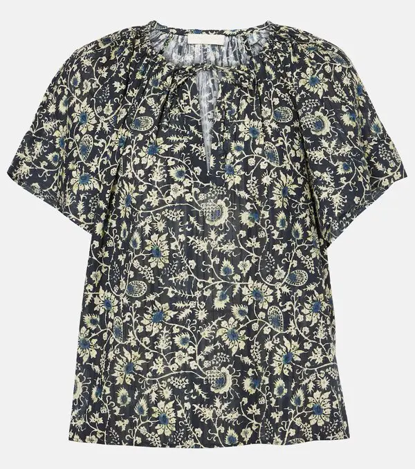 Ulla Johnson Sena Printed Cotton-blend Top - Multicoloured