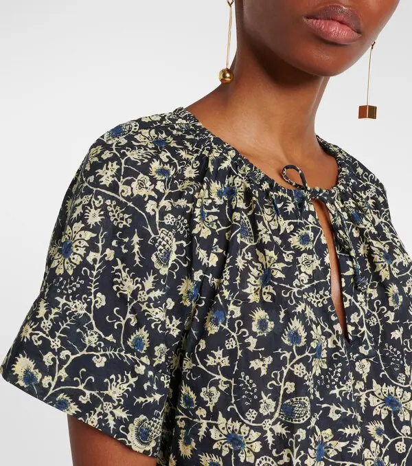 Ulla Johnson Sena Printed Cotton-blend Top - Multicoloured