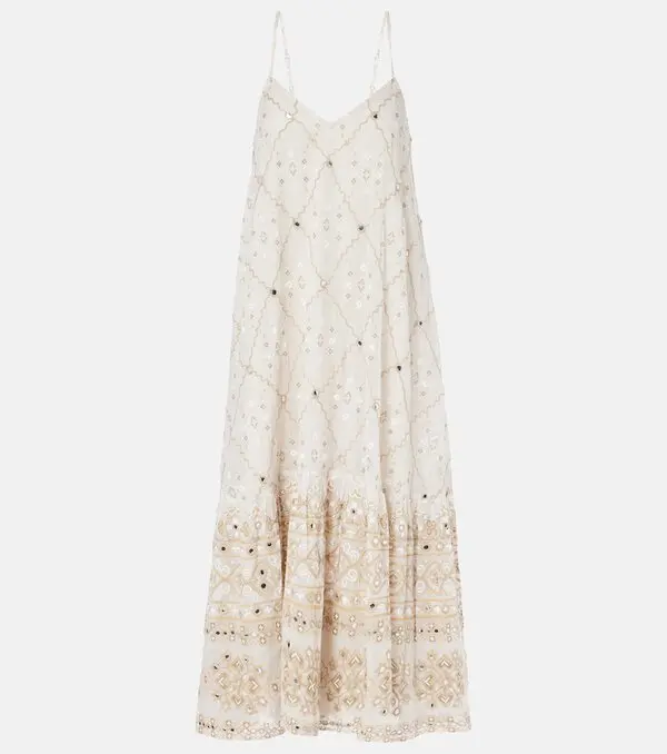 JULIET DUNN Mosaic Printed Midi Dress - Neutrals