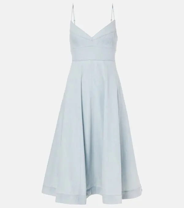Zimmermann Acacia Denim Midi Dress - Blue