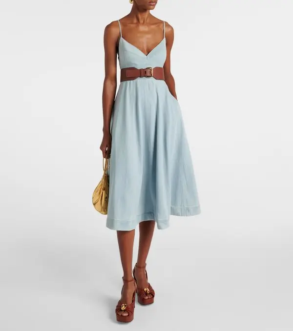 Zimmermann Acacia Denim Midi Dress