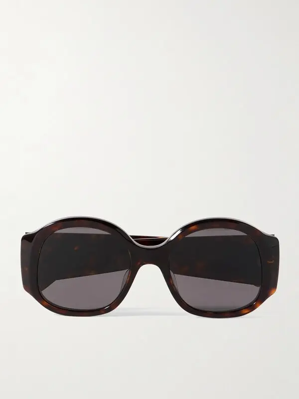 Celine Maxi Triomphe Round-frame Acetate Sunglasses