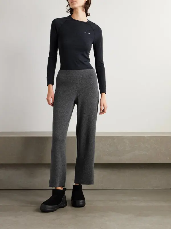 Falke Cropped Wool Straight-leg Pants