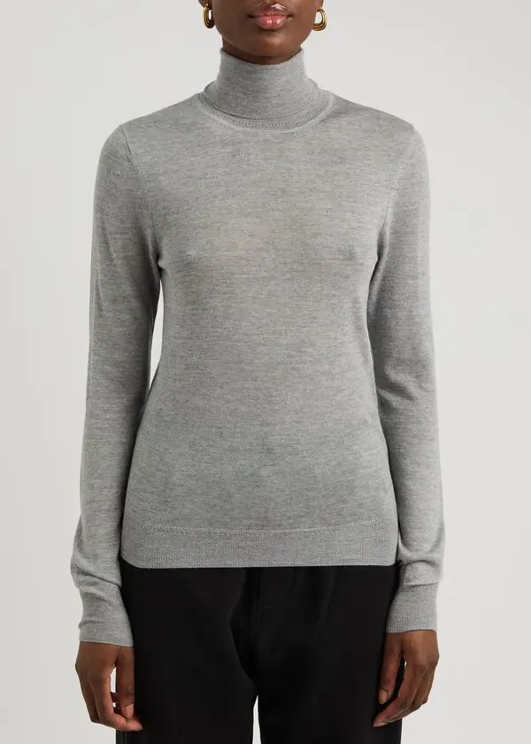 Saint Laurent Cassandre Fine-knit Wool Jumper