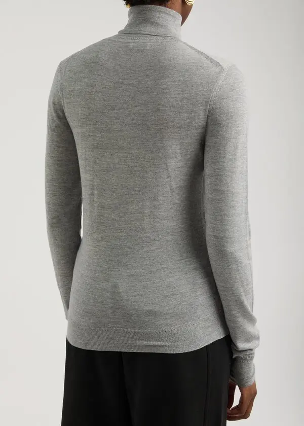 Saint Laurent Cassandre Fine-knit Wool Jumper