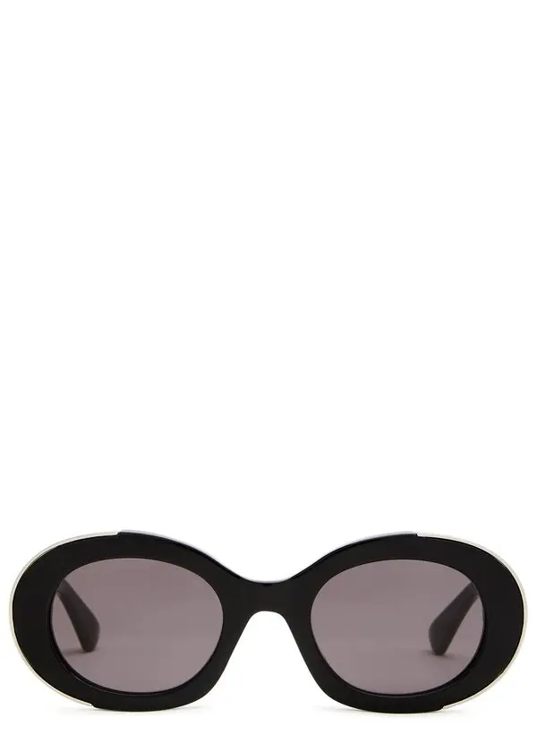 Alexander McQueen Oval Sunglasses - Black
