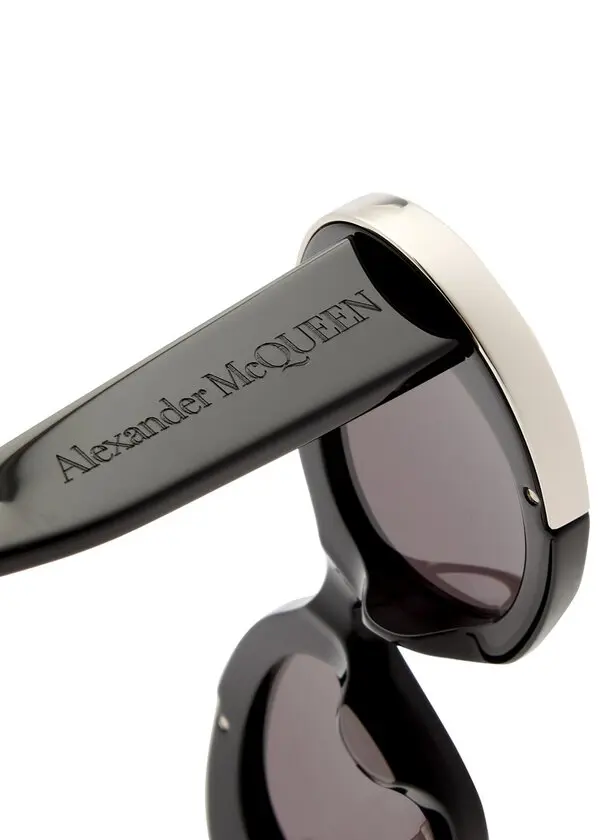 Alexander McQueen Oval Sunglasses - Black