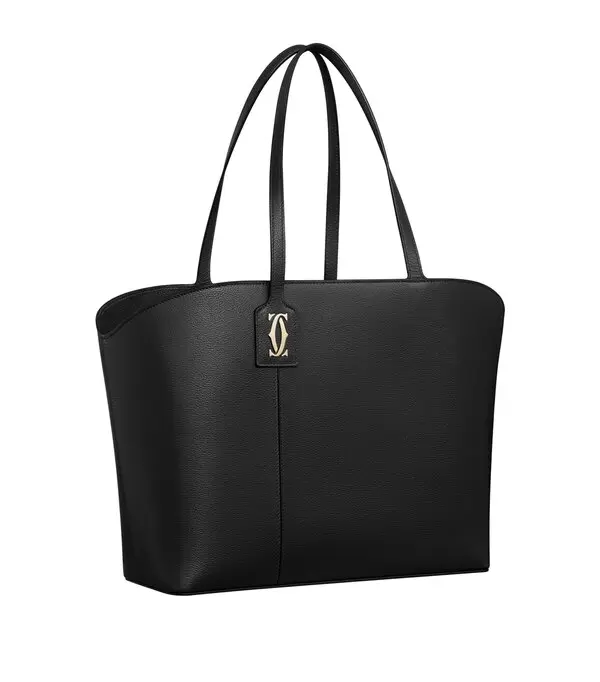 Cartier Calfskin C De Tote Bag - Black