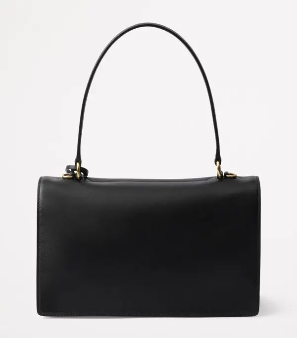 Prada Medium Leather Shoulder Bag - Black