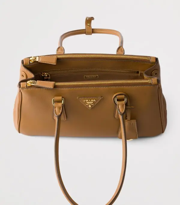Prada Medium Leather Galleria Top-handle Bag - Brown