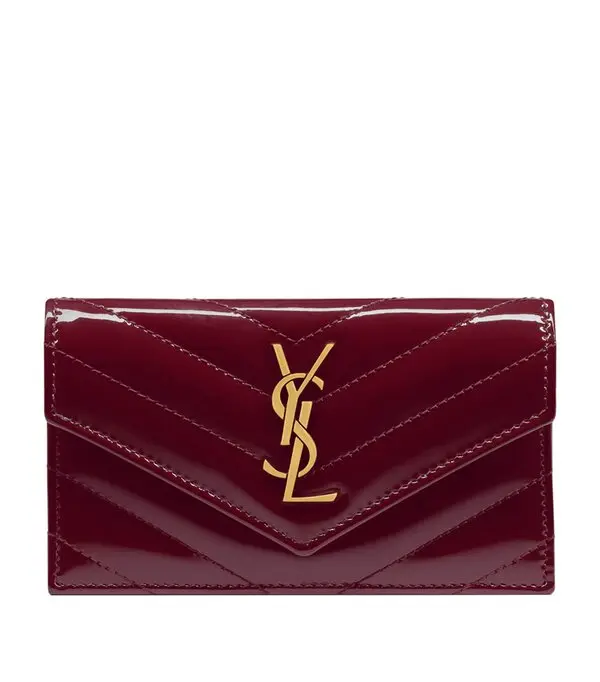 Saint Laurent Cassandre Matelassé Fragments Purse - Red