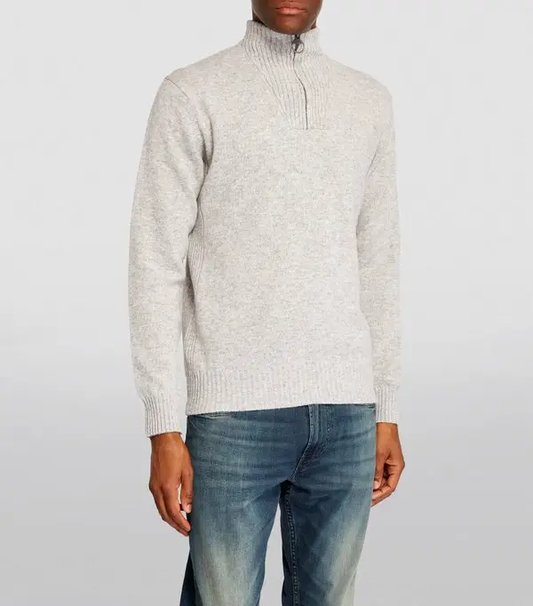 Barbour Lambswool Quarter Zip Sweater