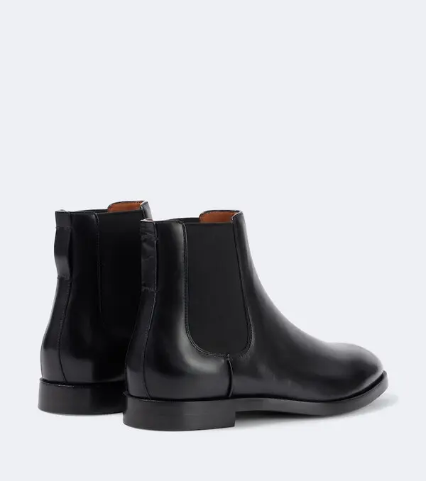Zegna Leather Chelsea Boots