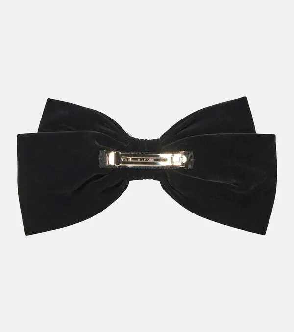 JENNIFER BEHR Loren Crystal-embellished Velvet Bow Barrette
