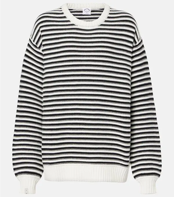 The Upside Boo Striped Cotton Sweater