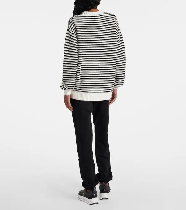 The Upside Boo Striped Cotton Sweater