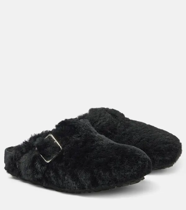 BIRKENSTOCK Boston Shearling Clogs - Black