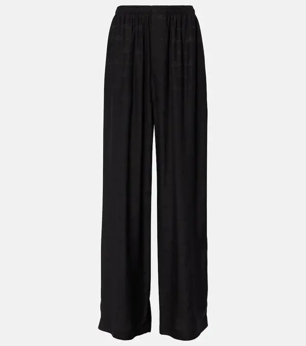 Balenciaga Silk Pajama Pants - Black