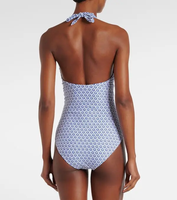 Heidi Klein Cape Cod Printed Halterneck Swimsuit