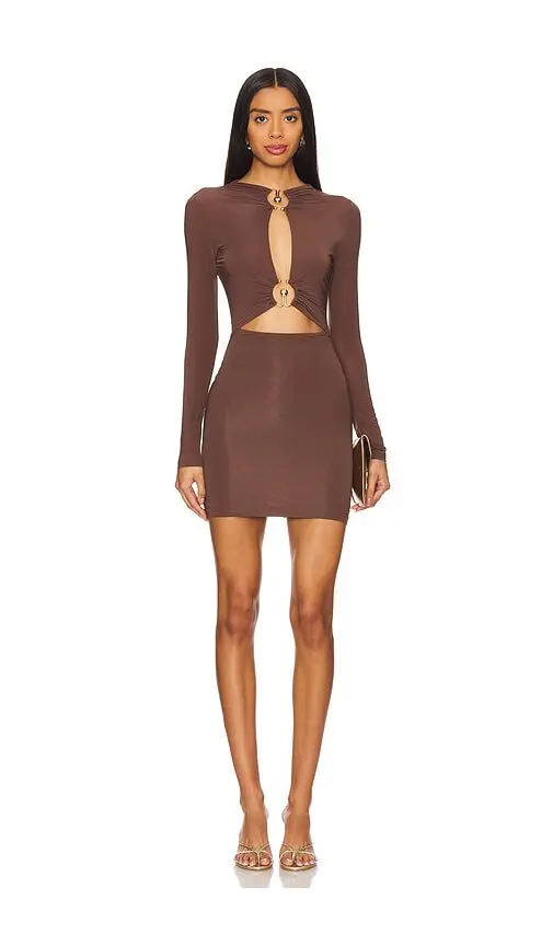 Superdown Sarah Cut Out Dress - Chocolate