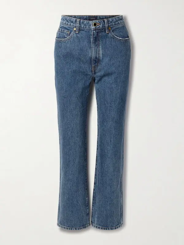 Khaite Abigail Cropped Straight-leg Jeans