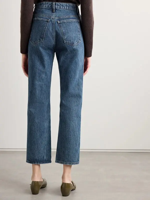 Khaite Abigail Cropped Straight-leg Jeans