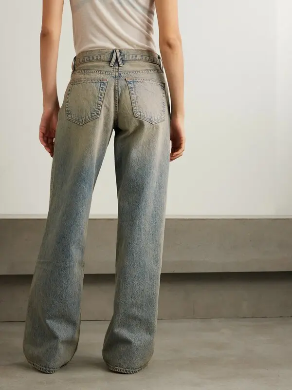 SLVRLAKE Mica Low-rise Wide-leg Jeans In Indigo Rust - Blue