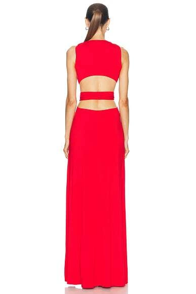 SID NEIGUM 4 Way V Neck Knot Dress