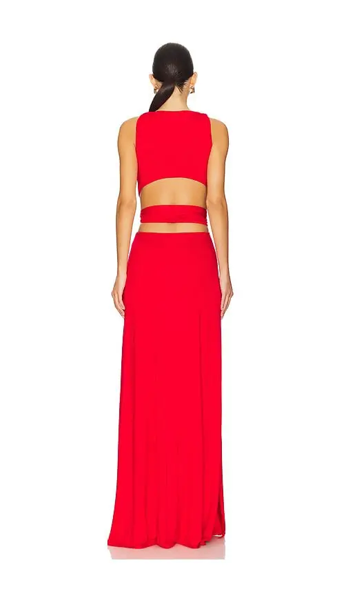SID NEIGUM 4 Way V Neck Knot Dress