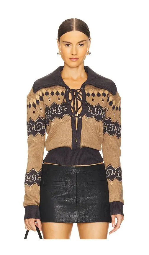 UNDERSTATED LEATHER Nordic Cowboy Sweater - Tan