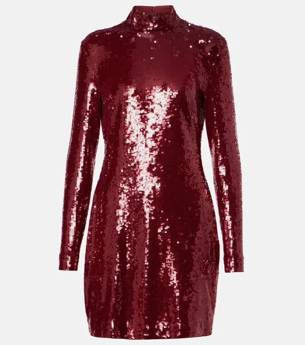 Veronica Beard Sylee Sequined Mini Dress - Red