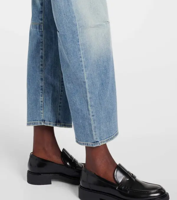 NILI LOTAN Shon High-rise Barrel-leg Jeans In Summer Wash - Blue