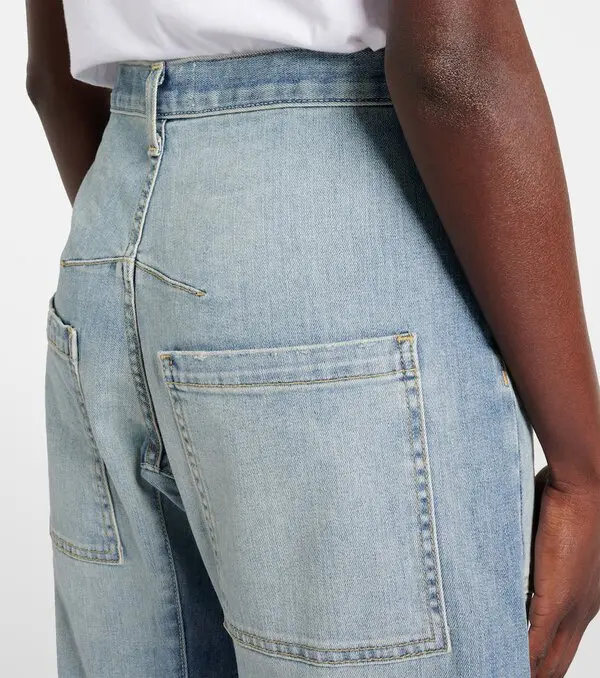NILI LOTAN Shon High-rise Barrel-leg Jeans In Summer Wash - Blue