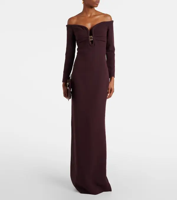 Roland Mouret Embellished Cady Gown