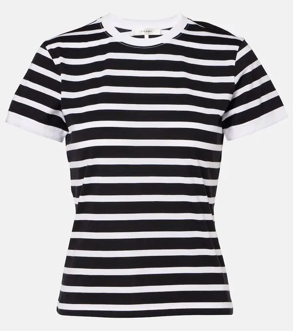 FRAME Striped Cotton Jersey T-shirt - Multicoloured