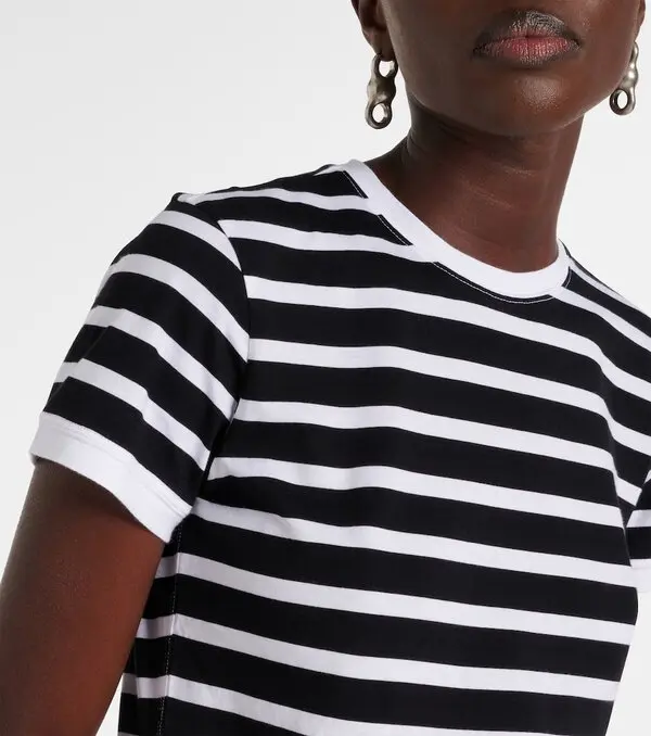 FRAME Striped Cotton Jersey T-shirt