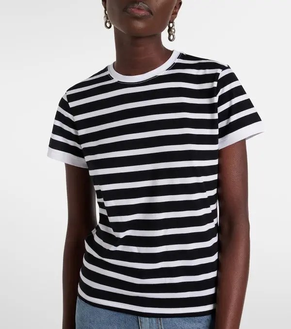 FRAME Striped Cotton Jersey T-shirt