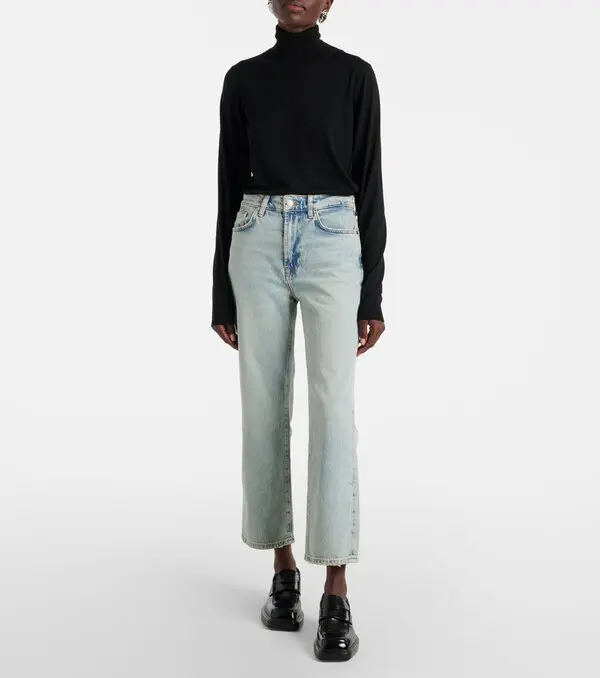 7 For All Mankind High-rise Straight Leg Jeans