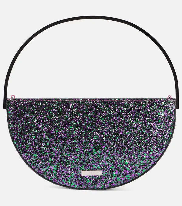 AQUAZZURA Mini Glitter Clutch - Multicoloured