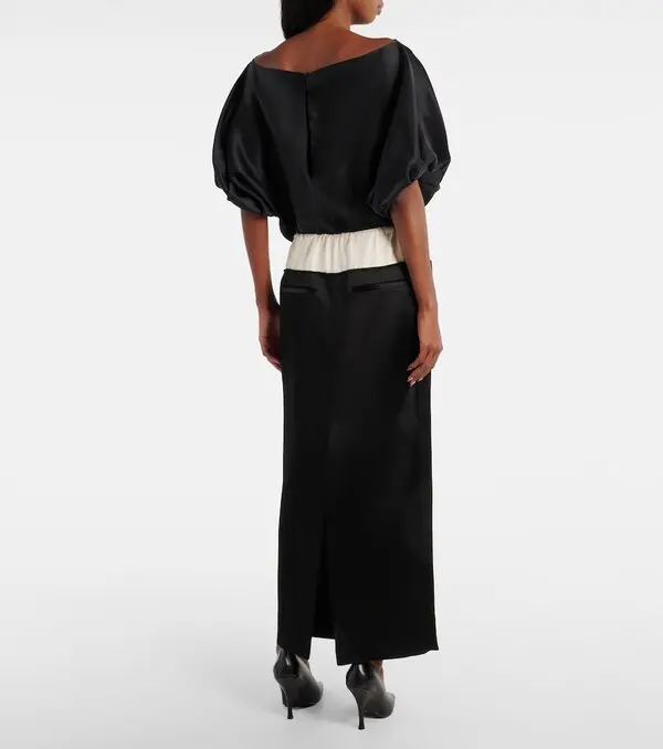 Khaite Chet Satin Maxi Skirt