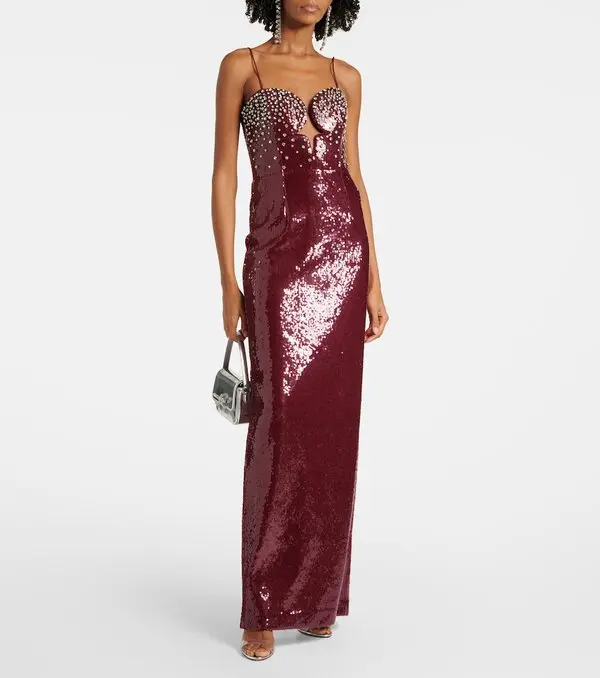 Rebecca Vallance Sequin Embellished Gown