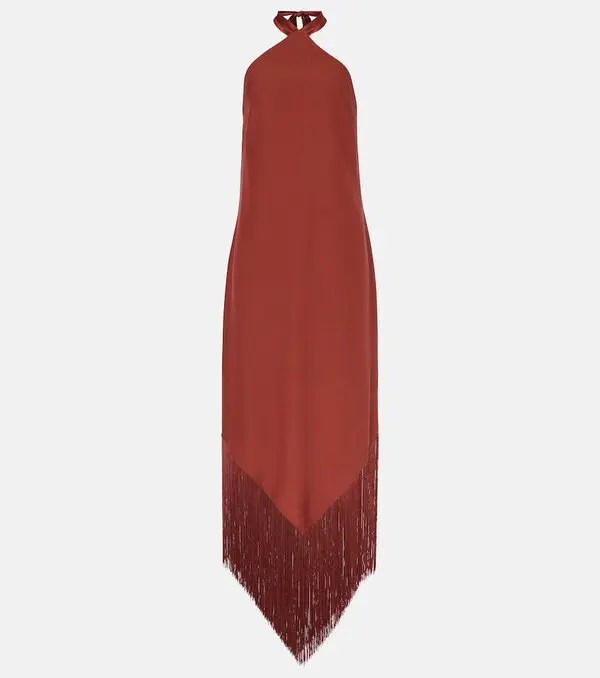 TALLER MARMO Nina Fringed Maxi Dress - Red