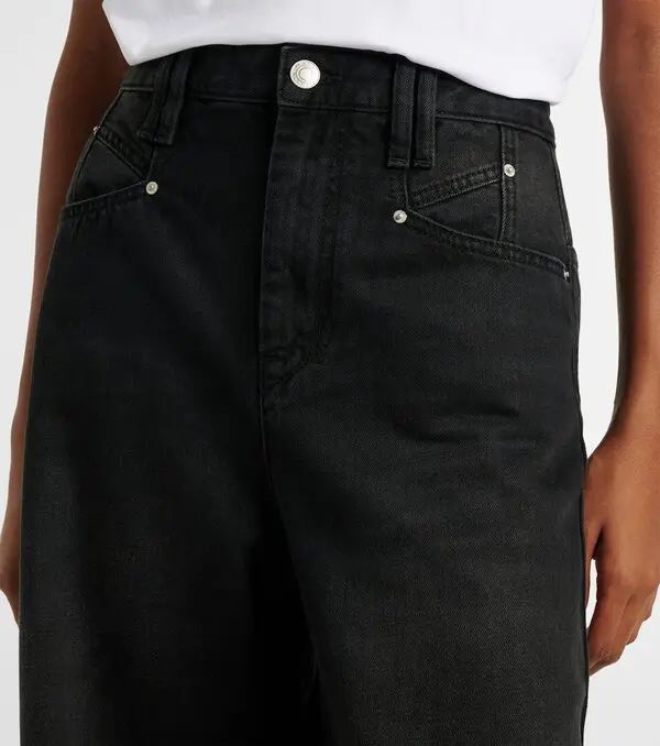 Isabel Marant Étoile Lemony Wide-leg Jeans - Black