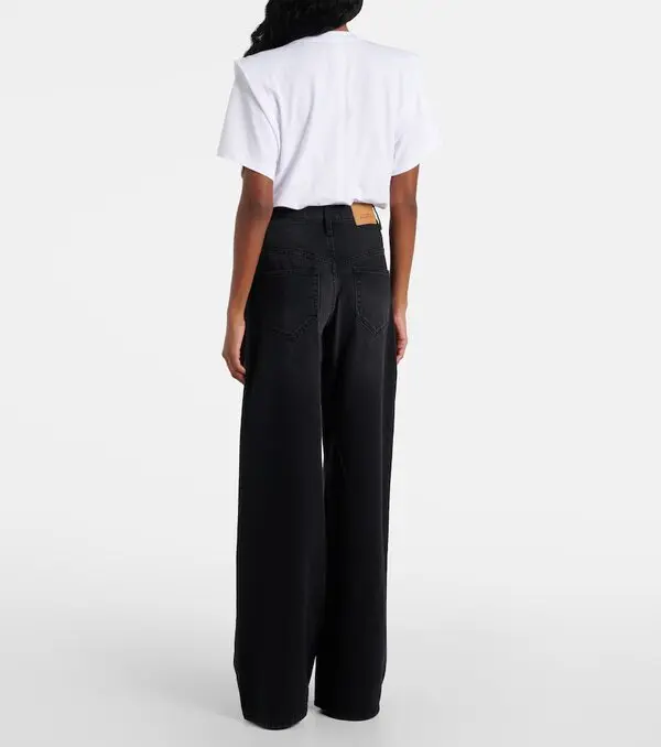 Isabel Marant Étoile Lemony Wide-leg Jeans - Black