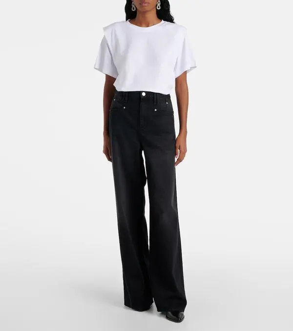 Isabel Marant Étoile Lemony Wide-leg Jeans - Black