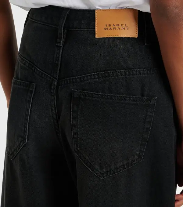 Isabel Marant Étoile Lemony Wide-leg Jeans - Black