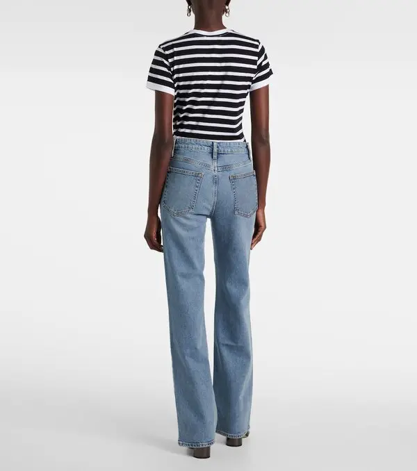 FRAME Arrow High-rise Flared Jeans - Blue