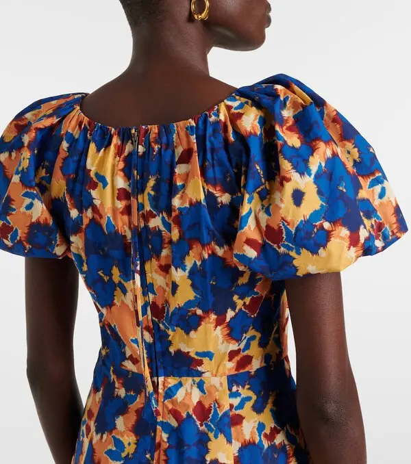 Ulla Johnson Imara Floral Cotton Poplin Midi Dress