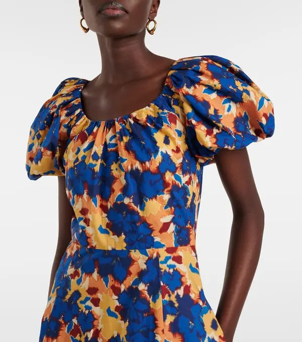 Ulla Johnson Imara Floral Cotton Poplin Midi Dress